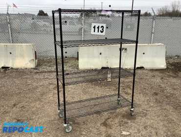 Repocast.com® | Lot of (1) ULINE Black wire rack...
