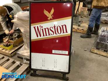 Repocast.com® | Lot of (1) Winston cigarette sign....