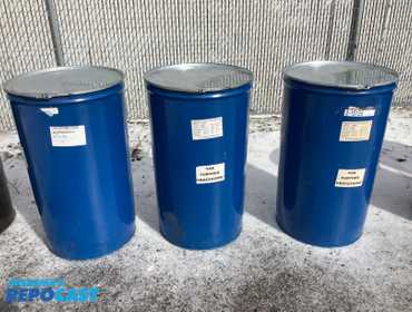 Repocast.com® | (3) 55-gallon used blue steel barrels...