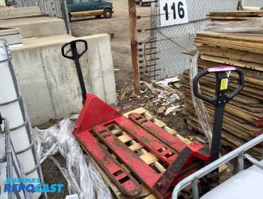 Repocast.com® | 2 red pallet jacks, max load unknown