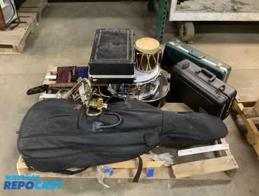 Repocast.com® | Skid of assorted musical instruments...
