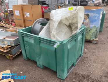 Repocast.com® | Forkable crate with a large white tarp...