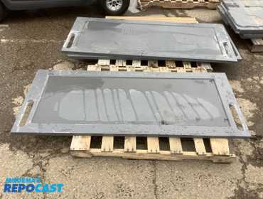 Repocast.com® | 3 Skids lot of (7) Slabs of dark gray...