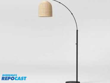 Repocast.com® | Lot of (1) Addison Rattan Floor Lamp...
