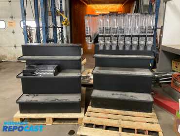 Repocast.com® | (2) dry goods display racks with...