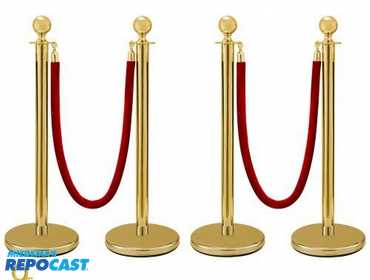 Repocast.com® | VEVOR Gold Round Top Queue Control...