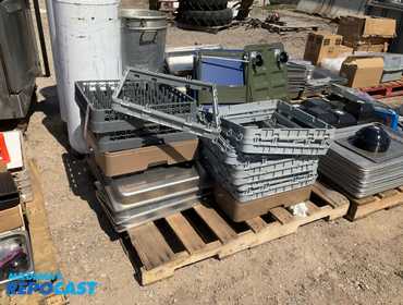 Repocast.com® | Skid lot of cup wash crates and some...