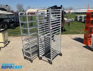 Repocast.com® | (2) Aluminum Bakery Racks on Casters,...