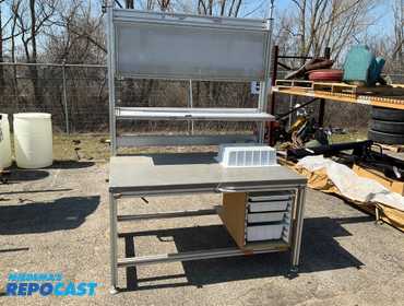 Repocast.com® | (1) aluminum frame work station with...