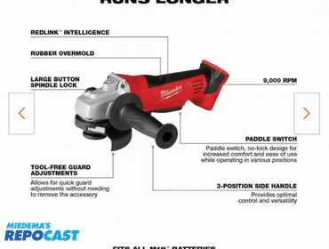 Repocast.com® | New Milwaukee M18 4-1/2" Cut-Off Angle...