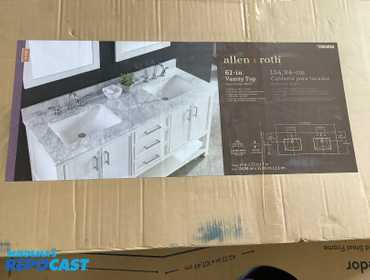 Repocast.com® | Lot of (1) Allen + Roth 61" Vanity Top...