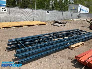 Repocast.com® | (4) pallet racking uprights. 16’ tall....