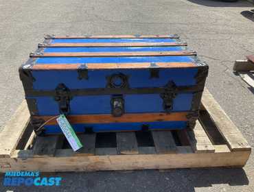 Repocast.com® | Vintage wood chest with custom map of...