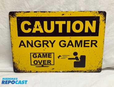 Repocast.com® | New Caution Angry Gamer metal sign...