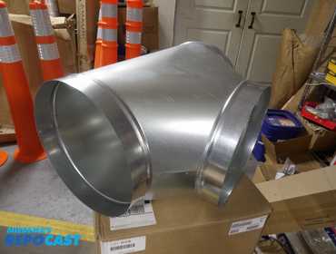 Repocast.com® | Greenseam furnace pipe tee, 12" duct...