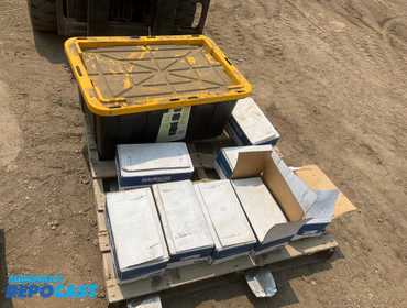 Repocast.com® | Skid of an empty storage tote and (8)...