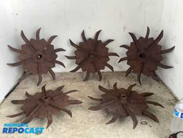 Repocast.com® | (5) 16" rotary hoe wheels with 10 prongs