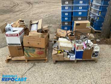 Repocast.com® | (2) Skids of miscellaneous including...