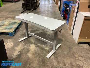 Repocast.com® | 1- Glass Top Adjustable Height Desk ...