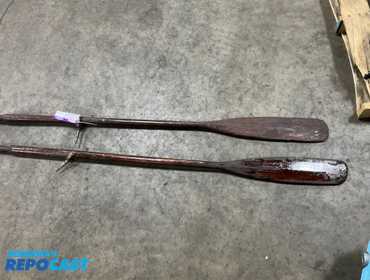Repocast.com® | Antique row boat oars with locks. In...