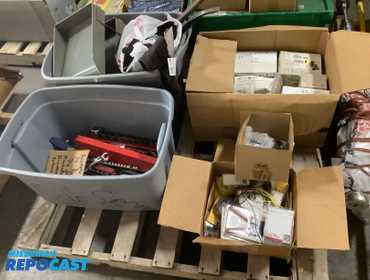 Repocast.com® | Skid of (2) totes of assorted tools...
