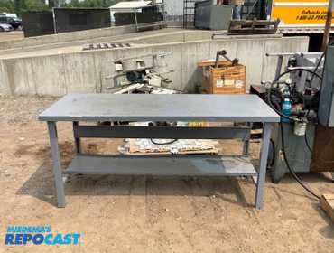 Repocast.com® | Lot of (1) Steel Industrial Work Table...