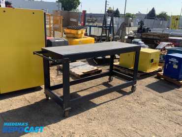 Repocast.com® | Lot of (1) Industrial Steel Work Table...