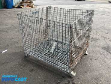 Repocast.com® | (1) Metal Storage Crate, bent and...