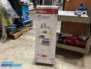 Repocast.com® | 1- 4-Shelf Metal Storage Rack- Missing...