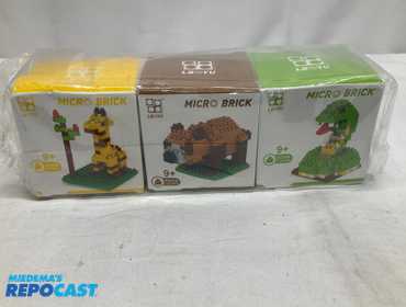 Repocast.com® | Set of (3) New Micro Brick Animal...