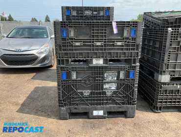 Repocast.com® | (2) plastic knock down totes. 44”x48”x33”