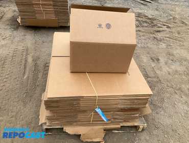 Repocast.com® | Skid lot of 22”x22”x12” cardboard boxes.