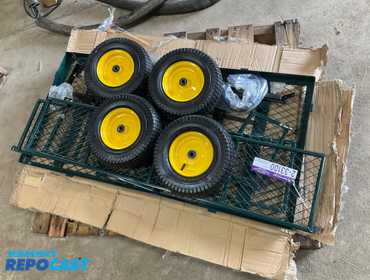Repocast.com® | Wire Mesh wagon w/ pneumatic wheels....