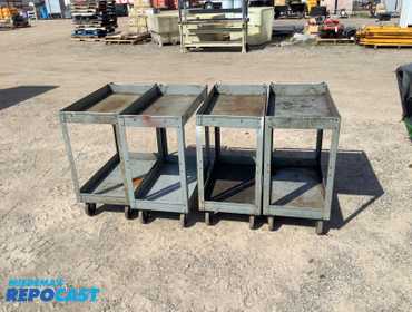 Repocast.com® | Lot of (4) industrial metal carts, 33...