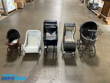Repocast.com® | (5) Vintage doll strollers. Late 1800...