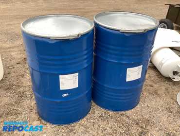 Repocast.com® | (2) 55 Gallon used blue steel barrels...