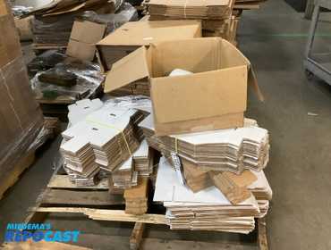 Repocast.com® | Skid of Uline cardboard box inserts...