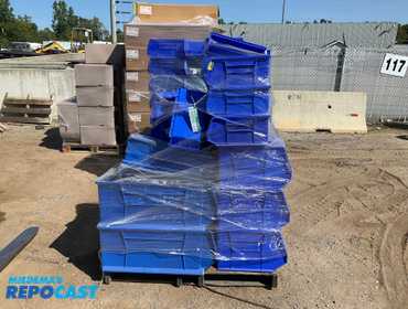 Repocast.com® | Skid lot of blue plastic tool/parts...