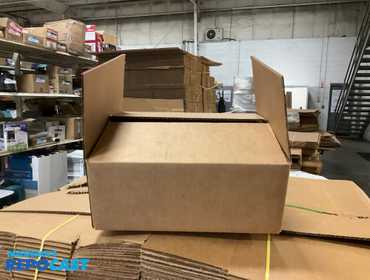 Repocast.com® | Skid of Uline cardboard boxes. 13”x11”x5”