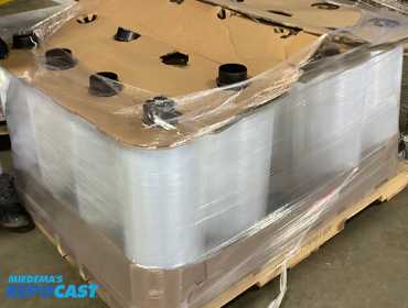 Repocast.com® | Skid of nineteen big rolls of plastic...