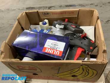 Repocast.com® | Box of assorted retail items including...