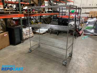 Repocast.com® | (1) 4-Tier Rolling Metal Wire Rack, 59...
