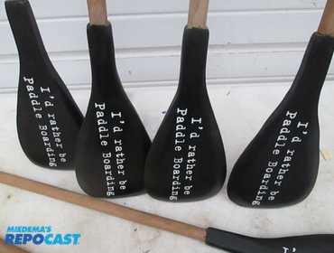 Repocast.com® | 7 paddle board oars, display wood, new...