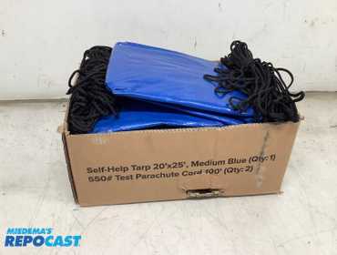 Repocast.com® | 20' x 25' Blue Med Duty Tarp w/ 2-100'...