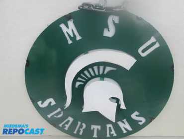 Repocast.com® | MSU Spartans 3-D metal sign - 15" rounds