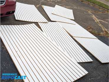 Repocast.com® | LOT OF (9) 4X8 White Slatwall Panels...