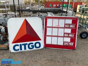Repocast.com® | Lot of (2) CITGO Gas sign, 1-Logo, 1...