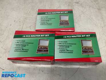 Repocast.com® | Lot of (3) 15pc router bit sets.