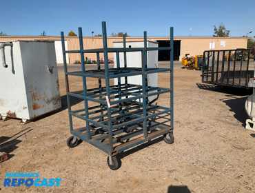Repocast.com® | Metal Rack on Casters, 5-tiers, 4’x53...