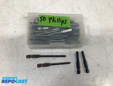 Repocast.com® | Lot of (50) assorted Phillips hex bits